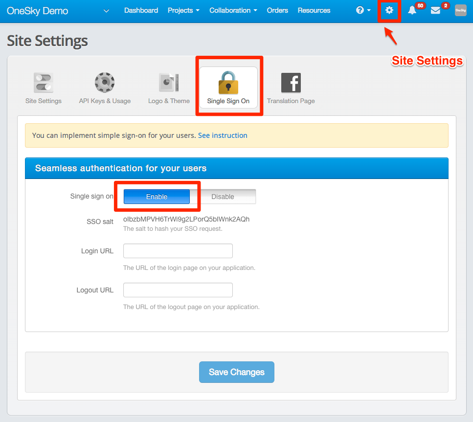 How to enable Single Sign-On (SSO) – OneSky